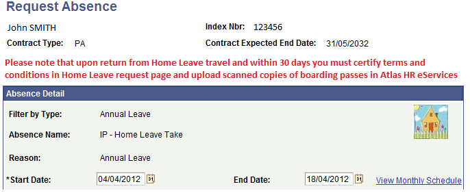 How to certify a Home Leave