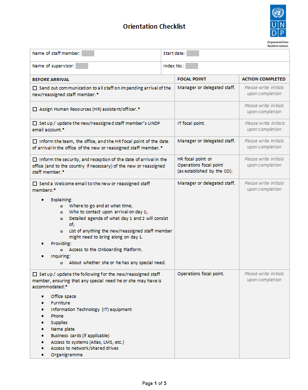 Checklists - All Documents